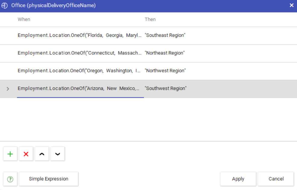 Conditional Expressions – Connect to AD