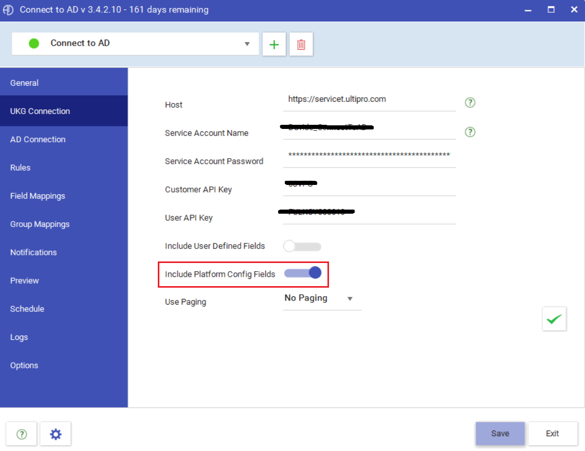 Platform Configuration (UKG Pro) – Connect to AD